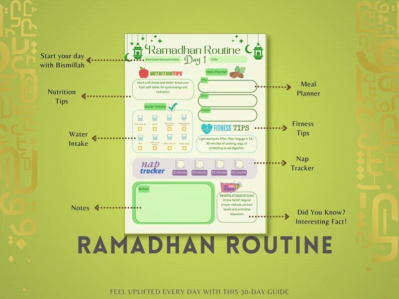 Ramadan Planner: Ramadan Tracker, Ramadan Routine & Ramadan Journal ...