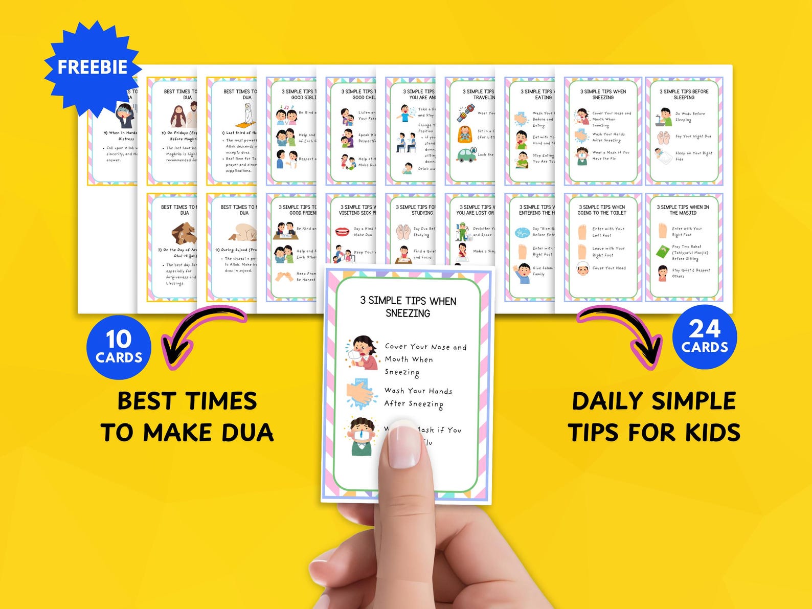 Kids Dua Cards | Islamic Prayer Flashcards for Children's Learning ...