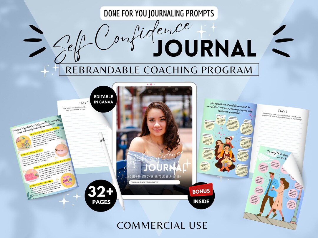 Self Confidence Journal : Done for You Journal Prompt | Brandable ...
