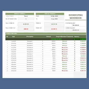 BOOKKEEPING TEMPLATES Bundle: Accounting Ledger (digital Download) - Etsy