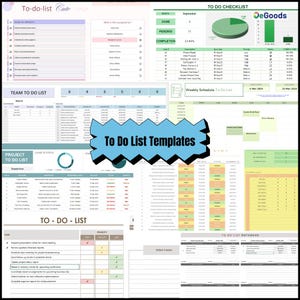 TO DO LIST Templates, to Do Excel Tracker Templates, Daily to Do ...
