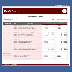 BOOKKEEPING TEMPLATES Bundle: Accounting Ledger (digital Download) - Etsy