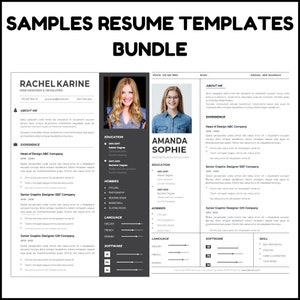 RESUME TEMPLATES Bundle, 1000+ Modern Resume Templates, Professional ...