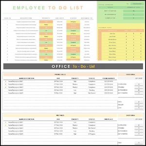 TO DO LIST Templates, to Do Excel Tracker Templates, Daily to Do ...