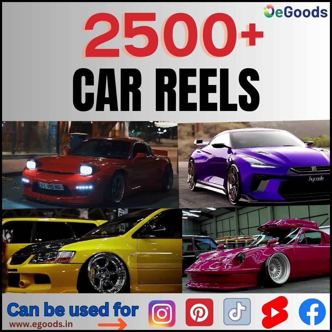 CAR REELS BUNDLE - 2500+ Reels Bundle. Videos for Reels, Youtube Shorts ...