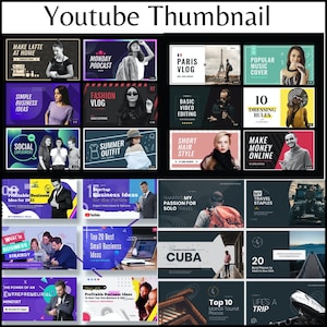 YOUTUBER TOOLKIT, Youtuber Branding Kit, Youtube Channel Thumbnail ...