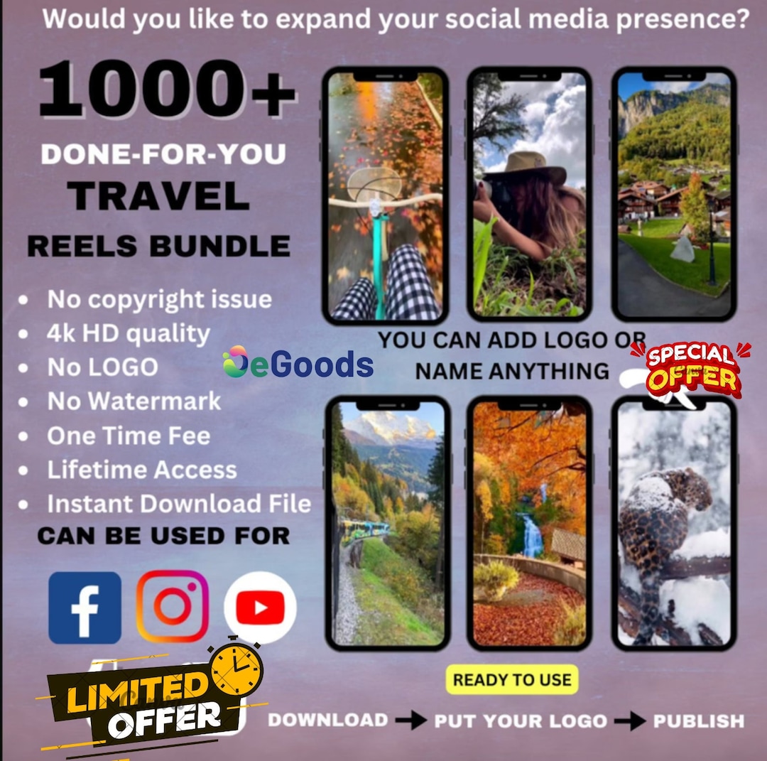 NATURE REELS VIDEO Bundle 1000 Stunning Clips for Social Media Travel ...