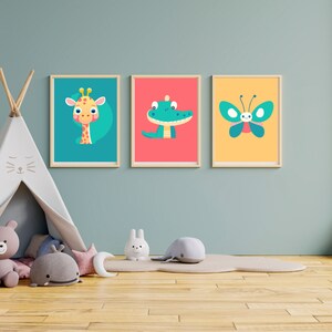 47 Cute Animals Posters Bundle for Kids' Room Decor, Set of Prints ...