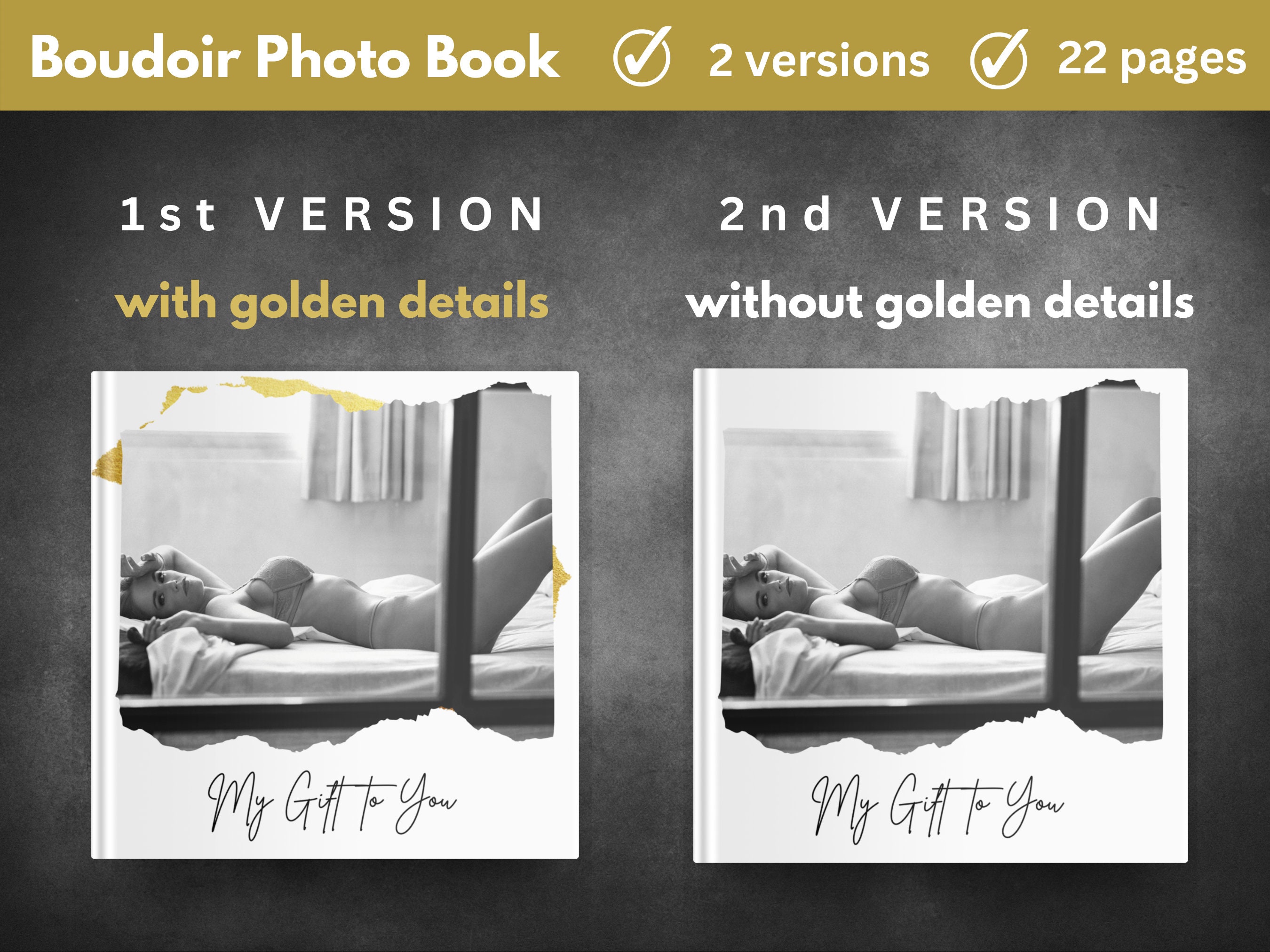 Boudoir Photo Album Boudoir Photo Book Photo Album Template for Canva ...