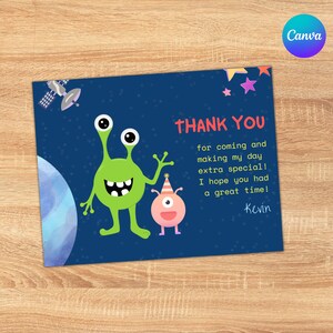 Printable Birthday Invitation Template Canva | Alien Invitation ...