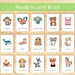 34 Animal Flashcards in GREEK | Montessori Educational Printable Cards ...