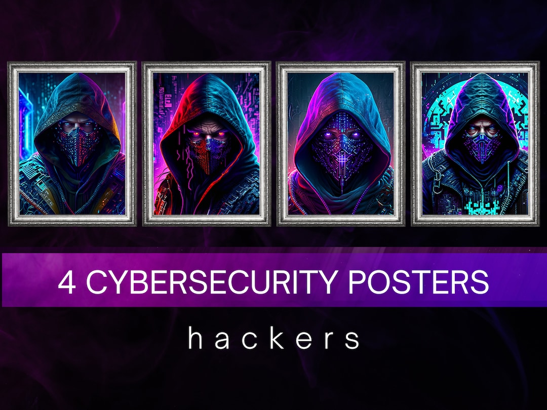 4 Cybersecurity Posters, Hackers, Instant Download, Digital Print - Etsy