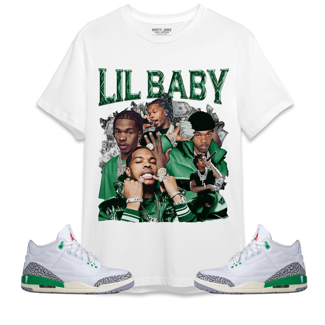 Jordan 3 Lucky Green Unisex Shirt, Kid, Toddles Lil Baby VT, Shirt to ...