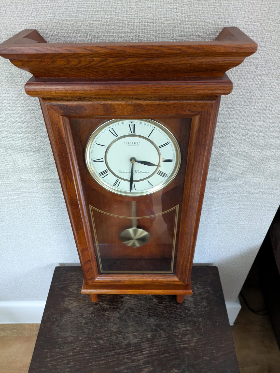 Reloj de pared vintage Seiko Quartz Whittington Westminster con péndulo ...