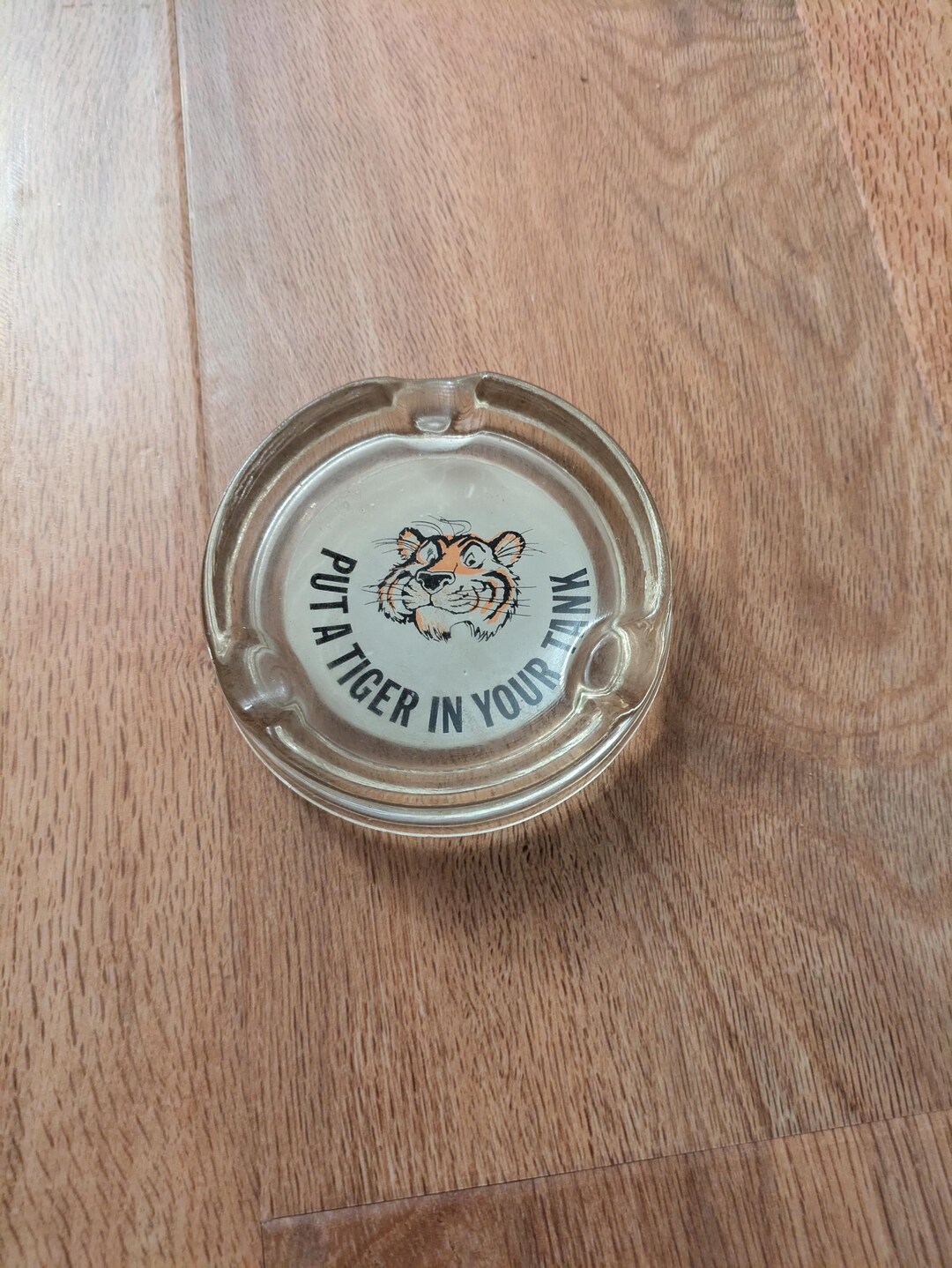 Vintage esso Put a Tiger in Your Tank 4 Diameter Glass Ashtray in Good ...