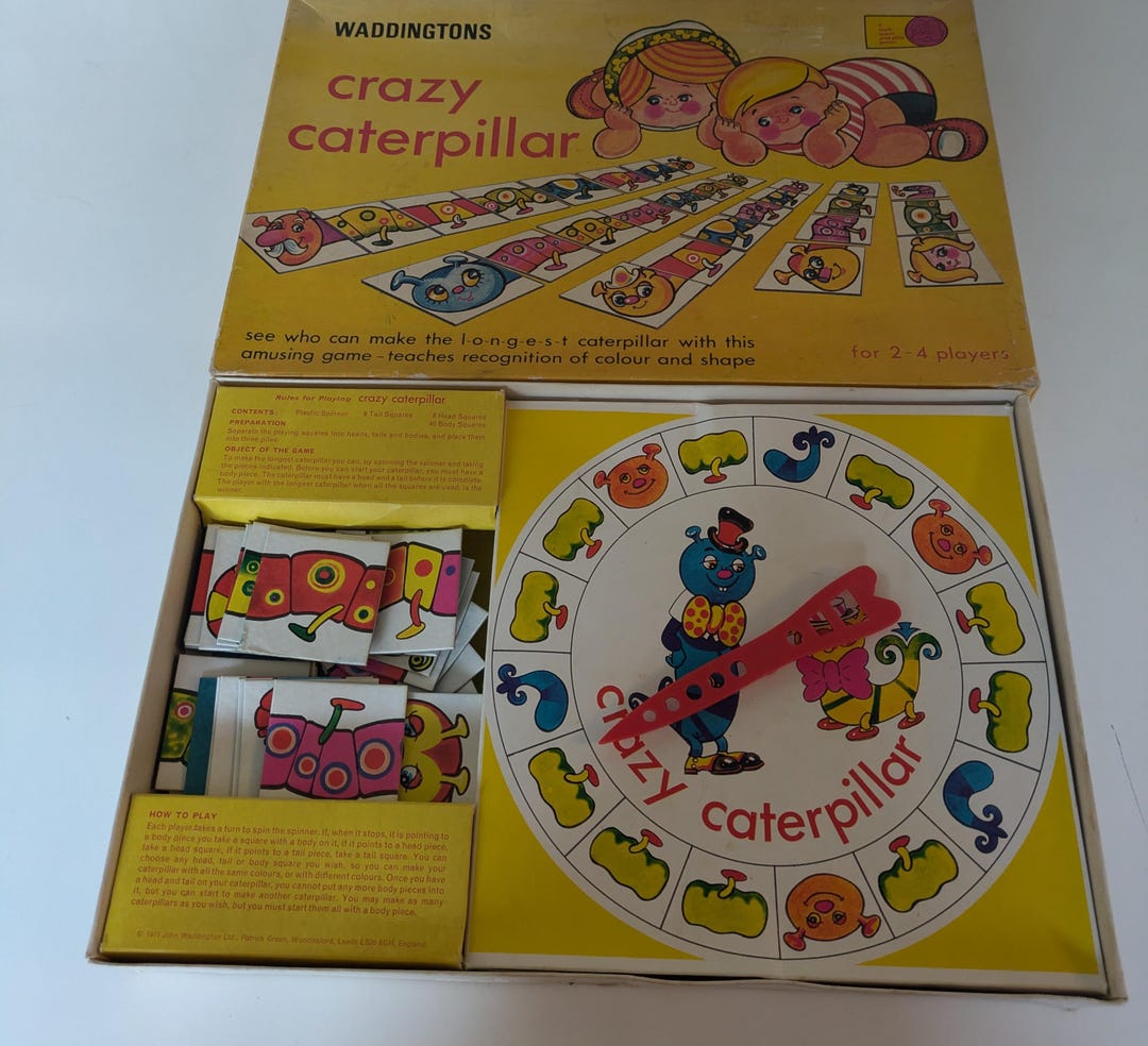 Vintage "crazy Caterpillar" Board Game 1971 by Waddingtons, Complete in ...