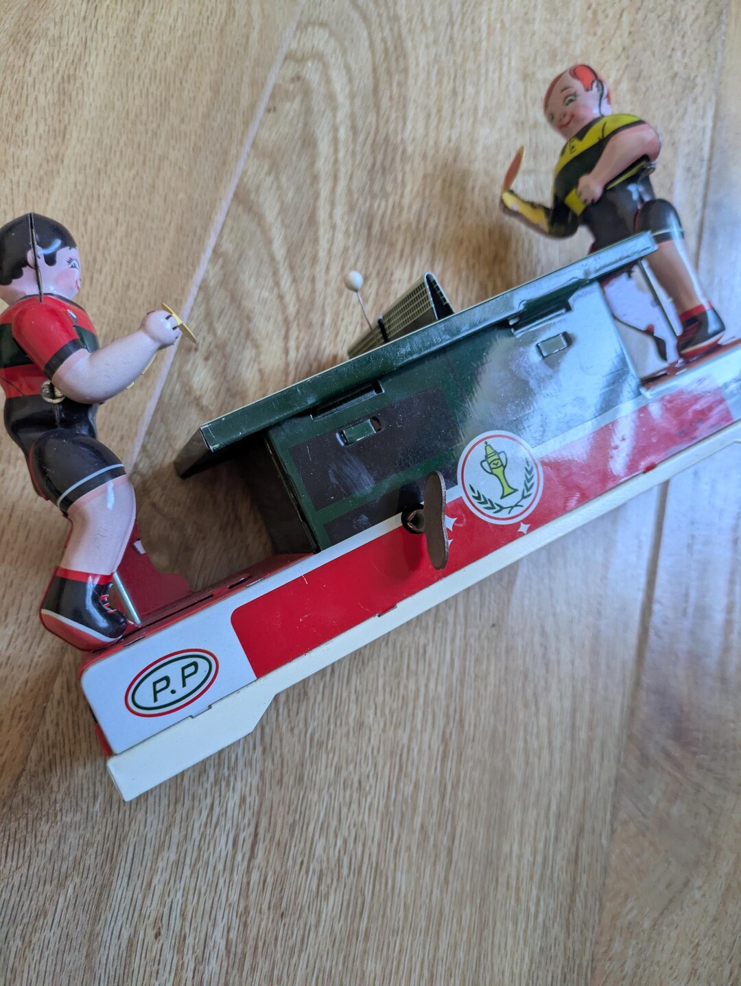 Vintage Clockwork Wind up Table Tennis Miniature Toy Animation Fully ...