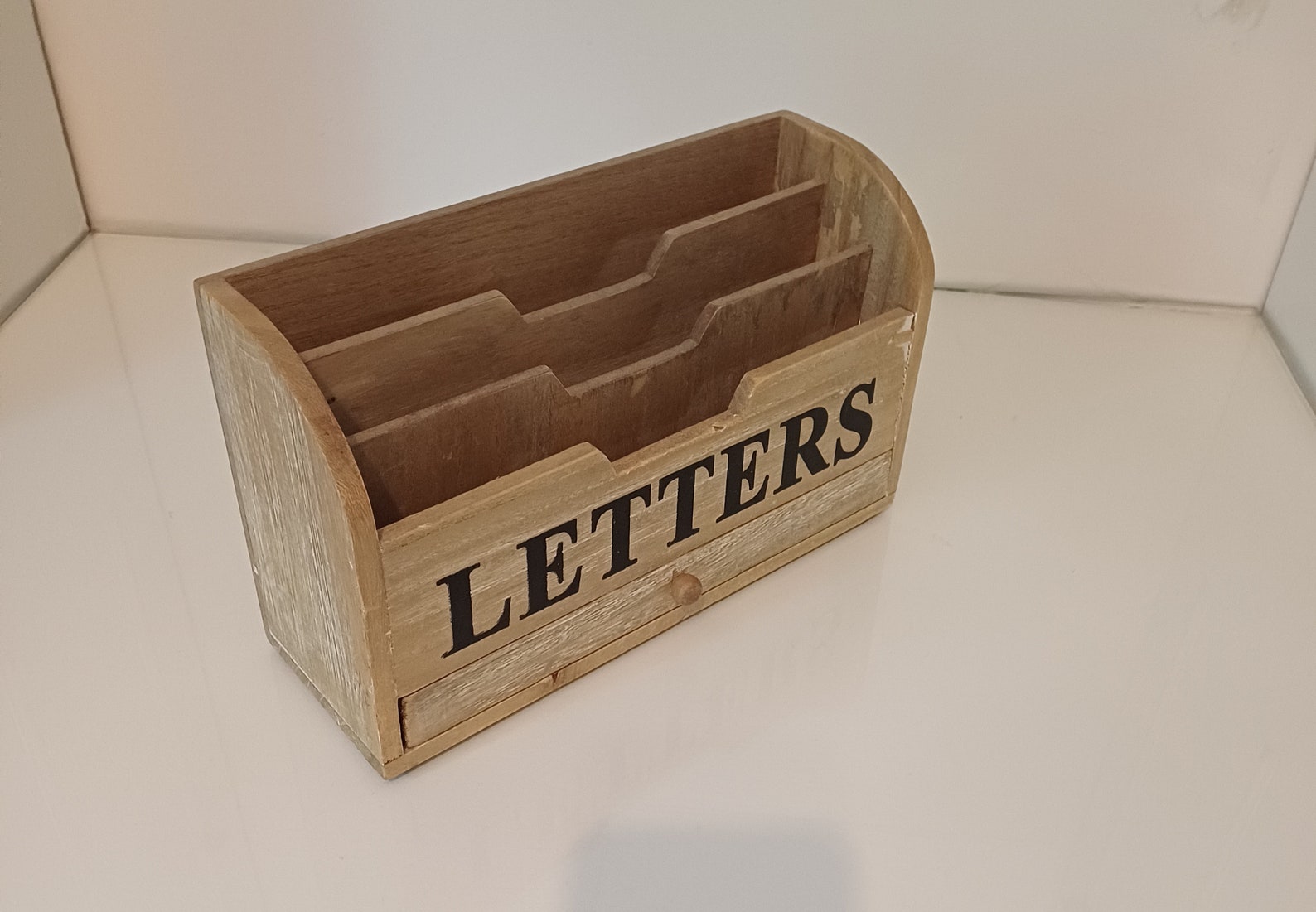Shabby Chic Wooden Letter Rack With Draw - Etsy