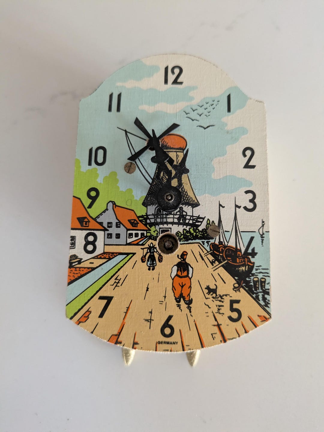 Vintage Mini Cuckoo Clock Made in West Germany Depicting Dutch Windmill ...