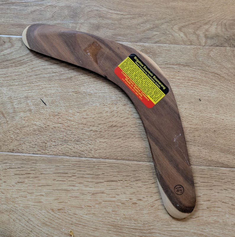 Vintage Original Australian Boomerang by Brigalow 14" - Etsy