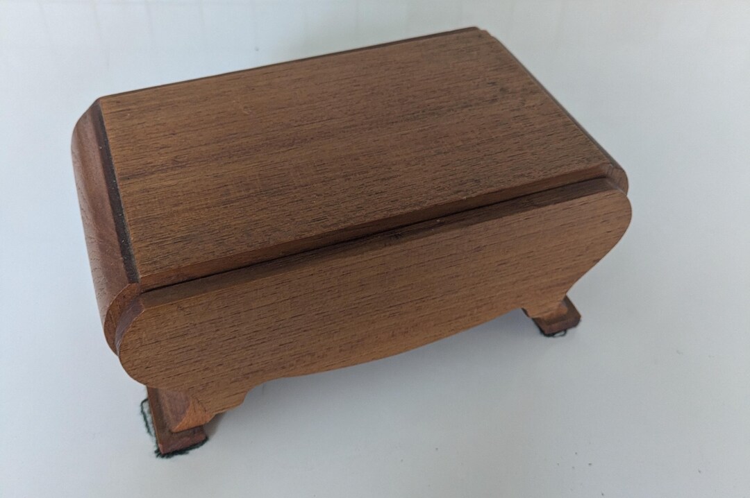 Vintage Art Deco Wooden Playing Card?/ Games Box? With Green Baize ...