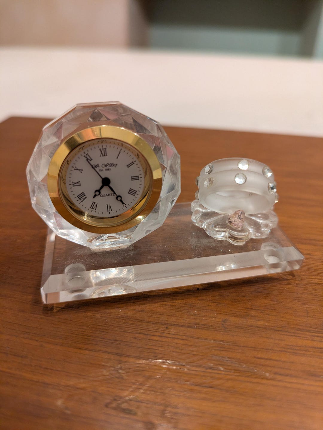Vintage Widdop Miniature Ring Themed Ornate Crystal Quartz Clock - Etsy