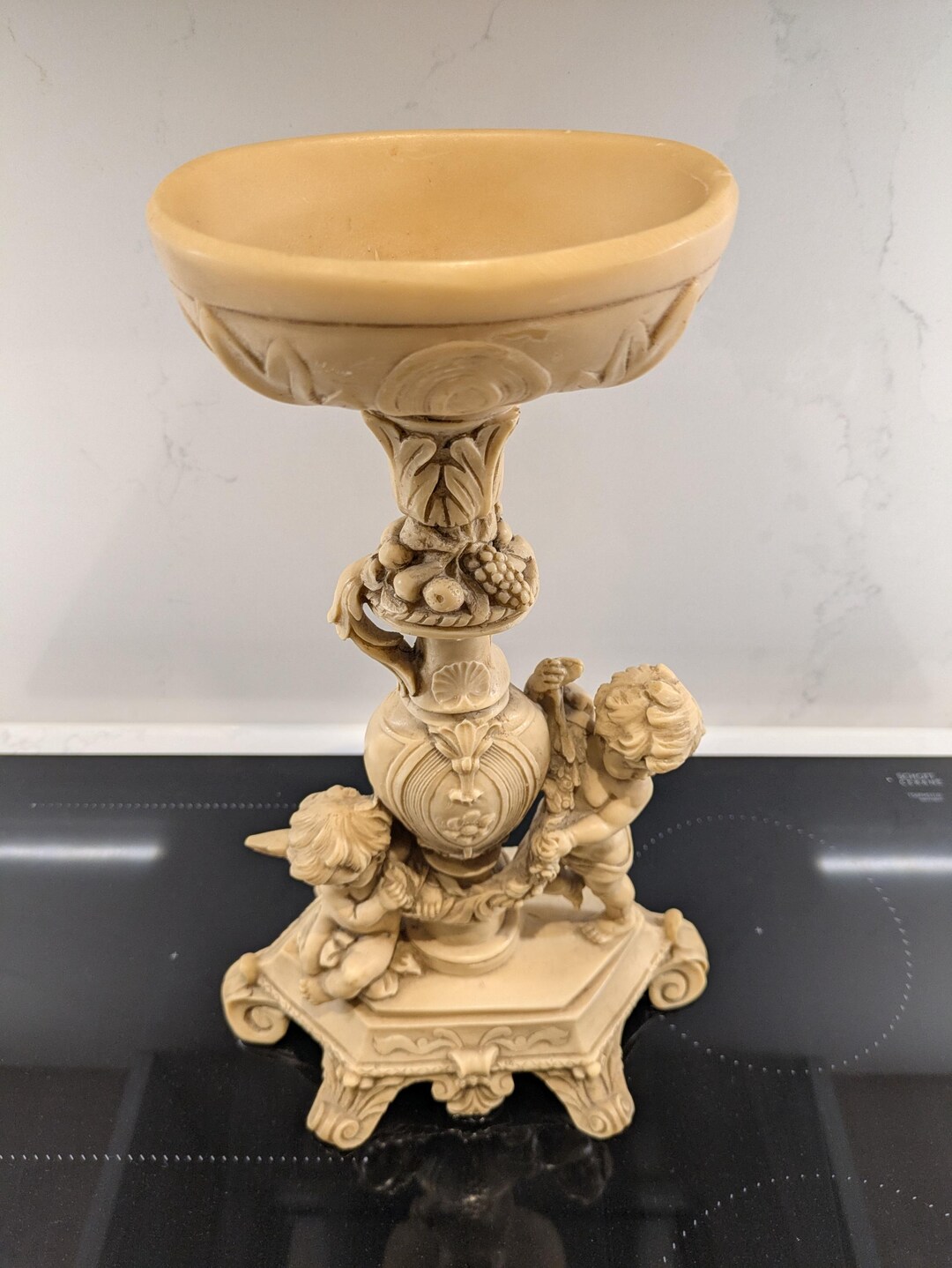 Vintage A. Santini Resin Cherub Statue - Etsy