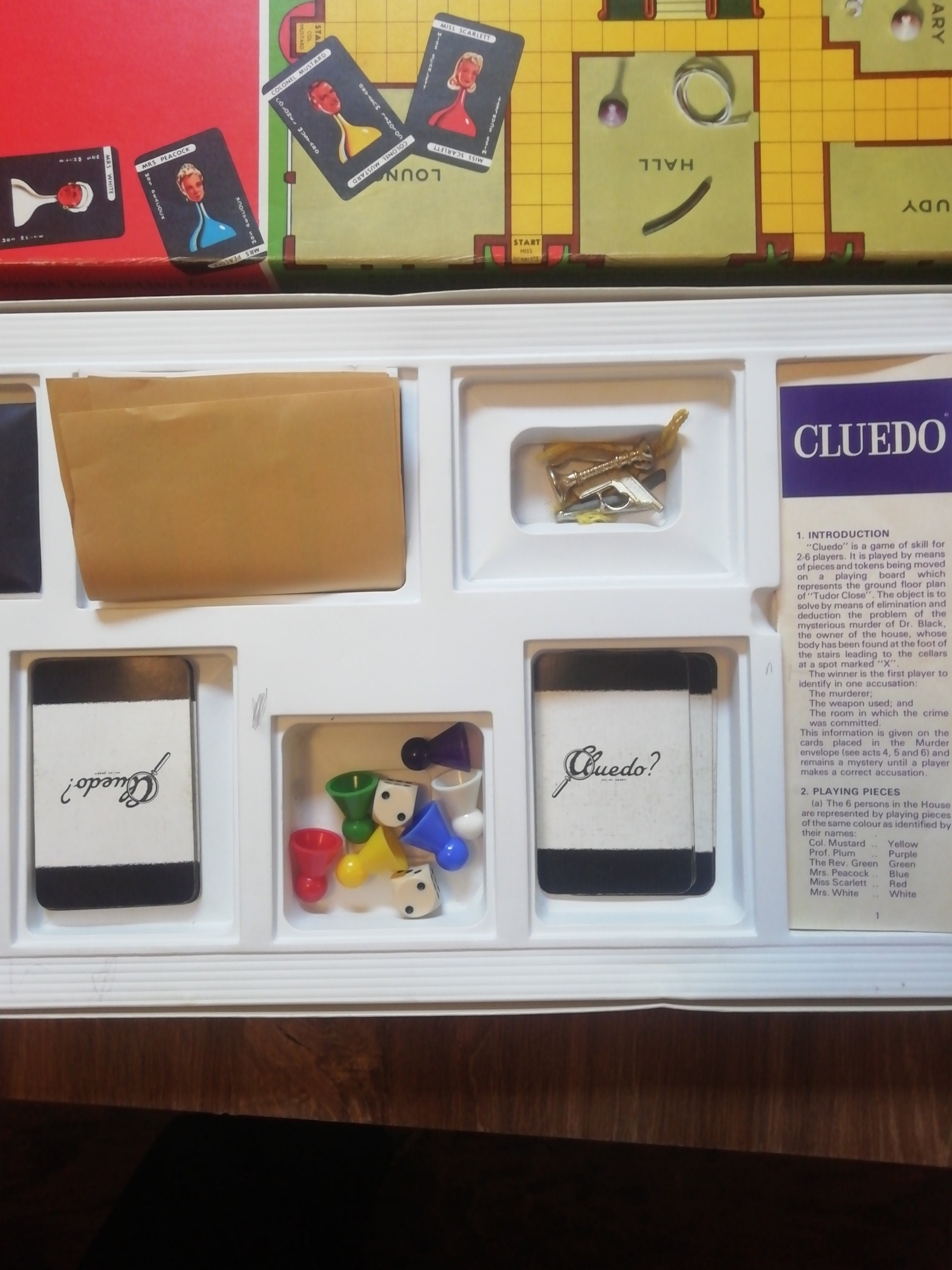 Vintage 1972 Cluedo Board Game Complete in Good Condition - Etsy
