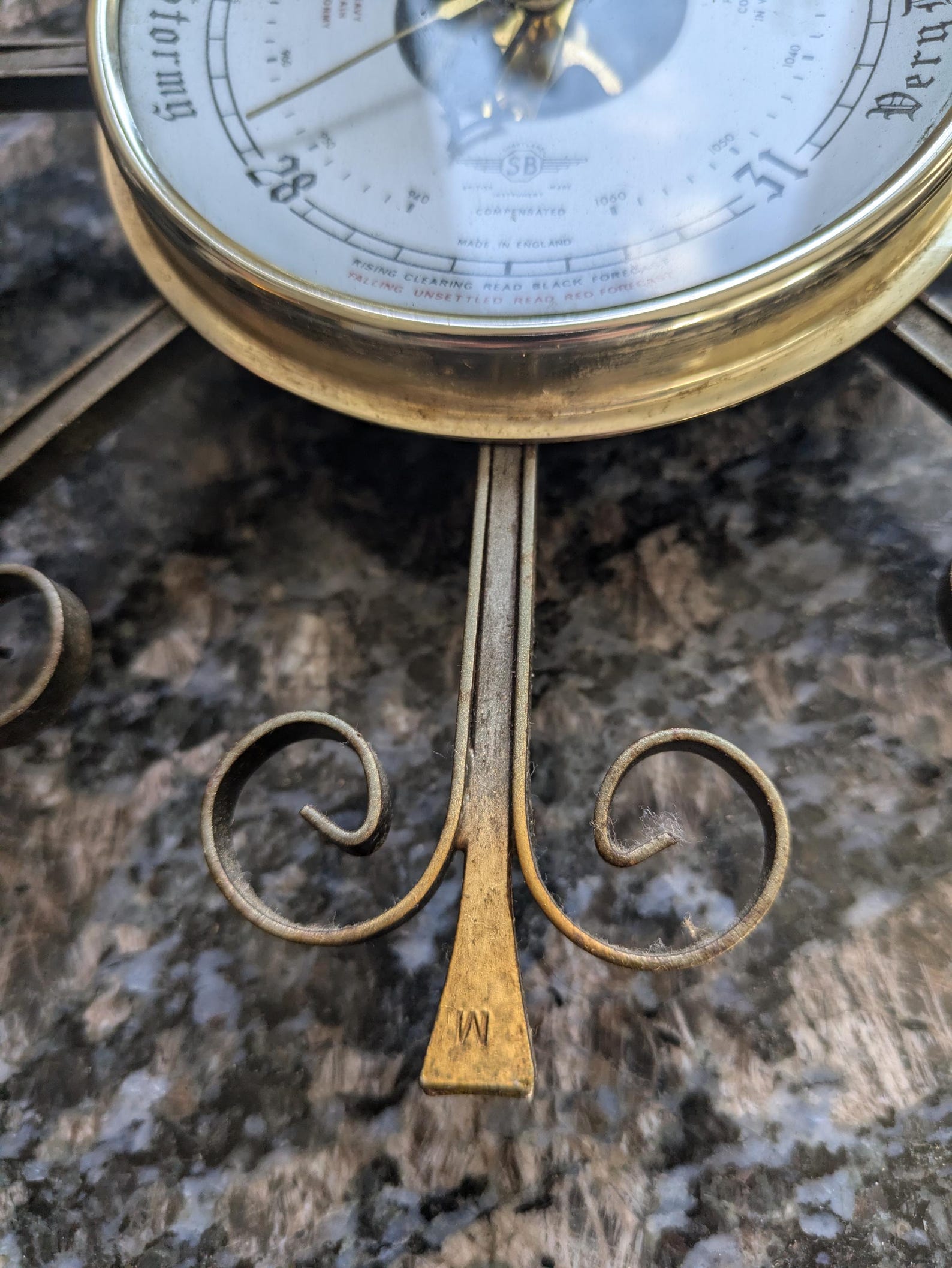 Vintage Circular Barometer Starburst by Shortland of England 9 ...