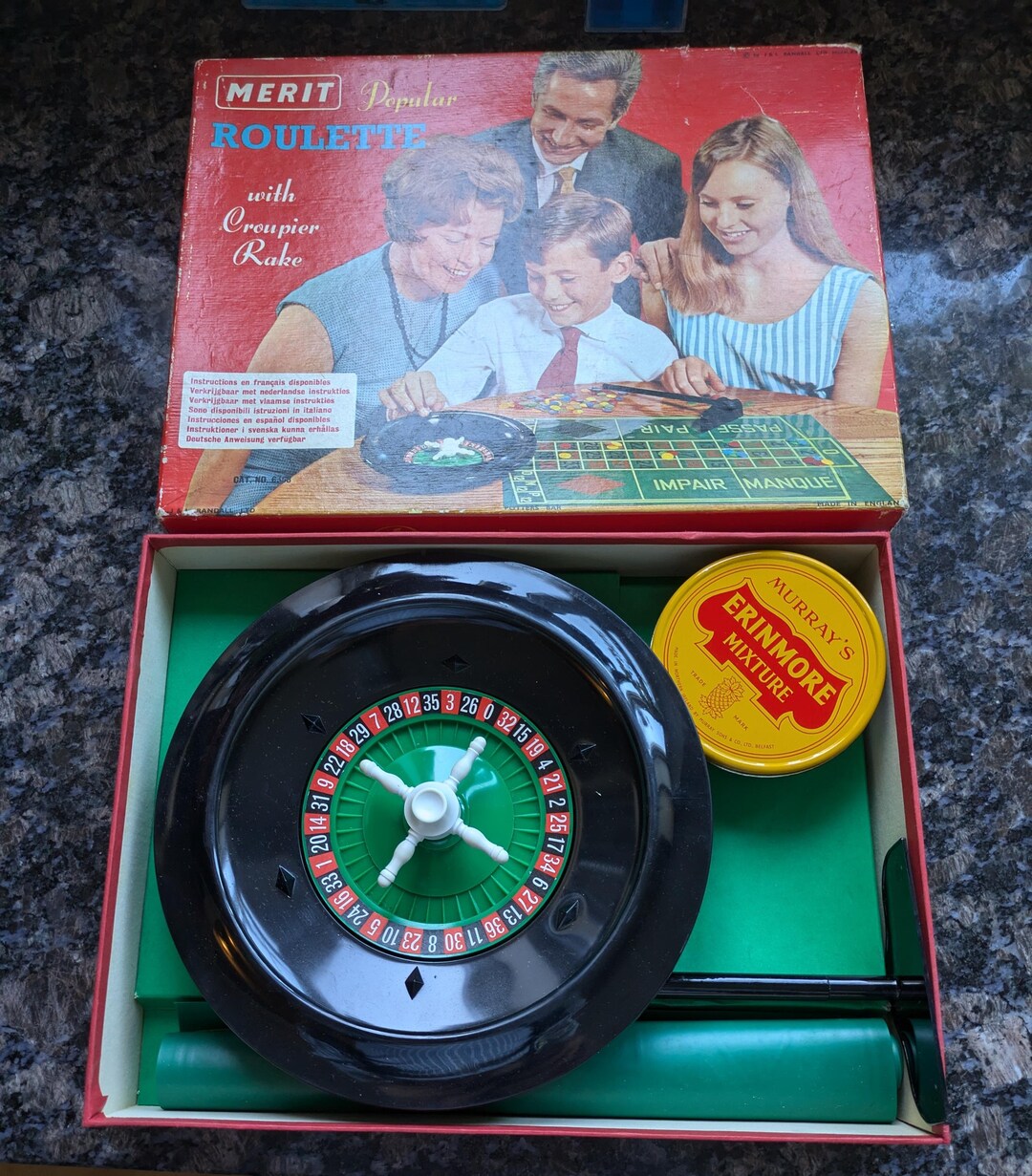 Vintage "popular" Roulette by Merit Games Circa 1960's Complete Within ...