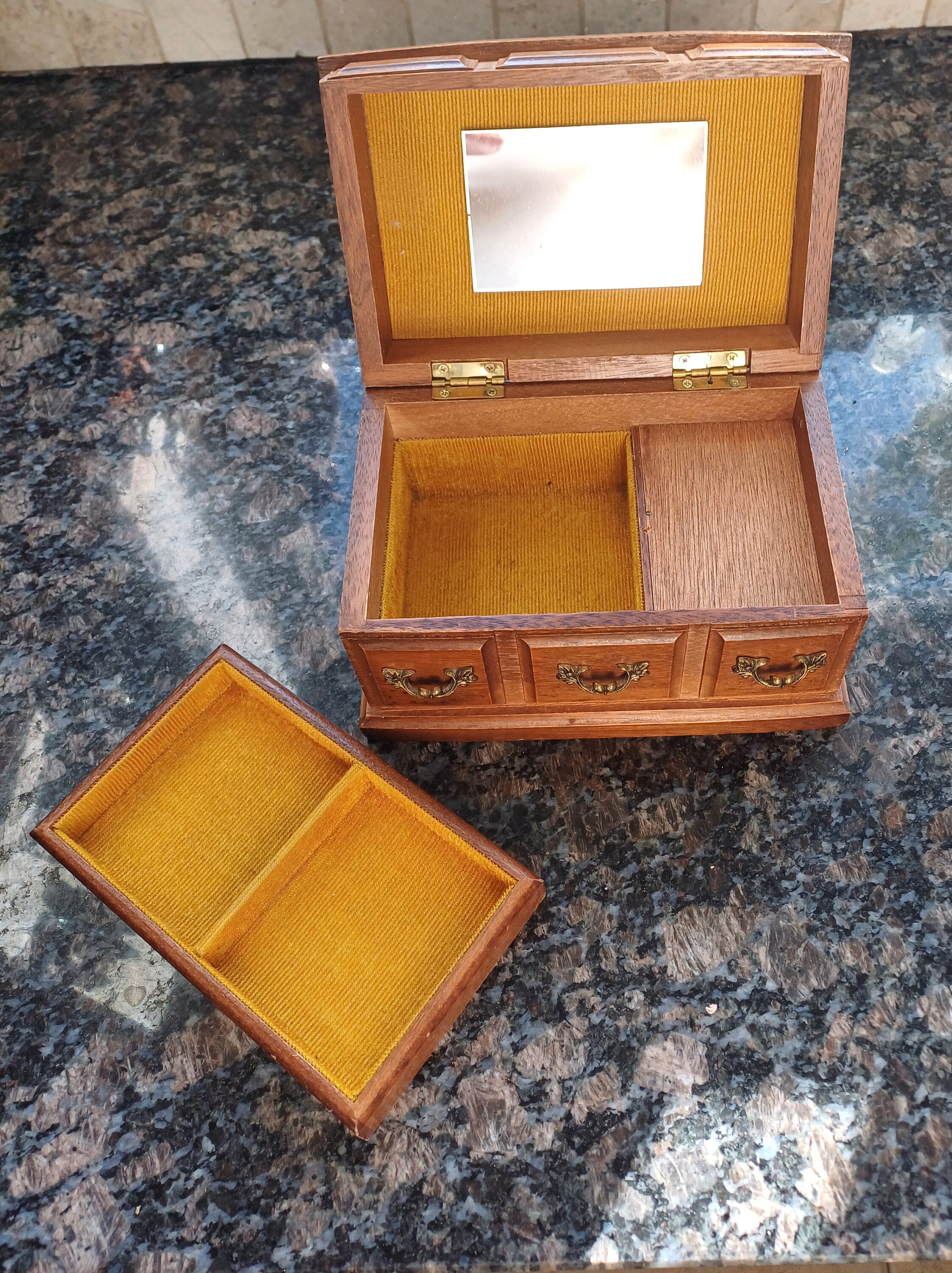 Vintage Laurel Wooden "chest of Draws" Musical Box, Fully Working. - Etsy