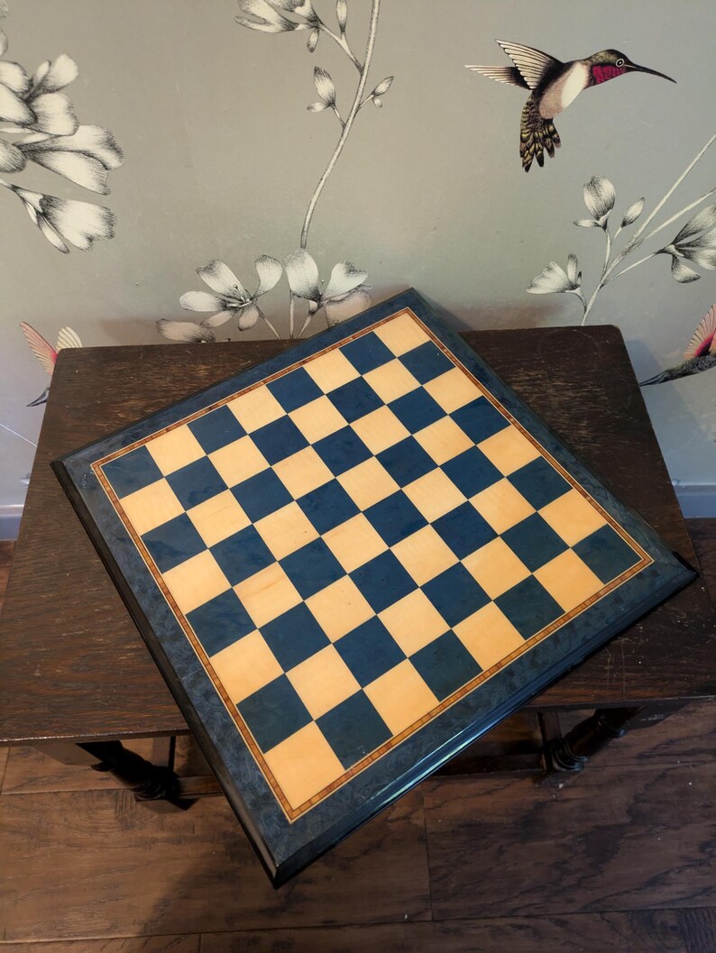Vintage Wooden Inlay Chess Board Hand Made in Sorrento, Italy, Nice ...
