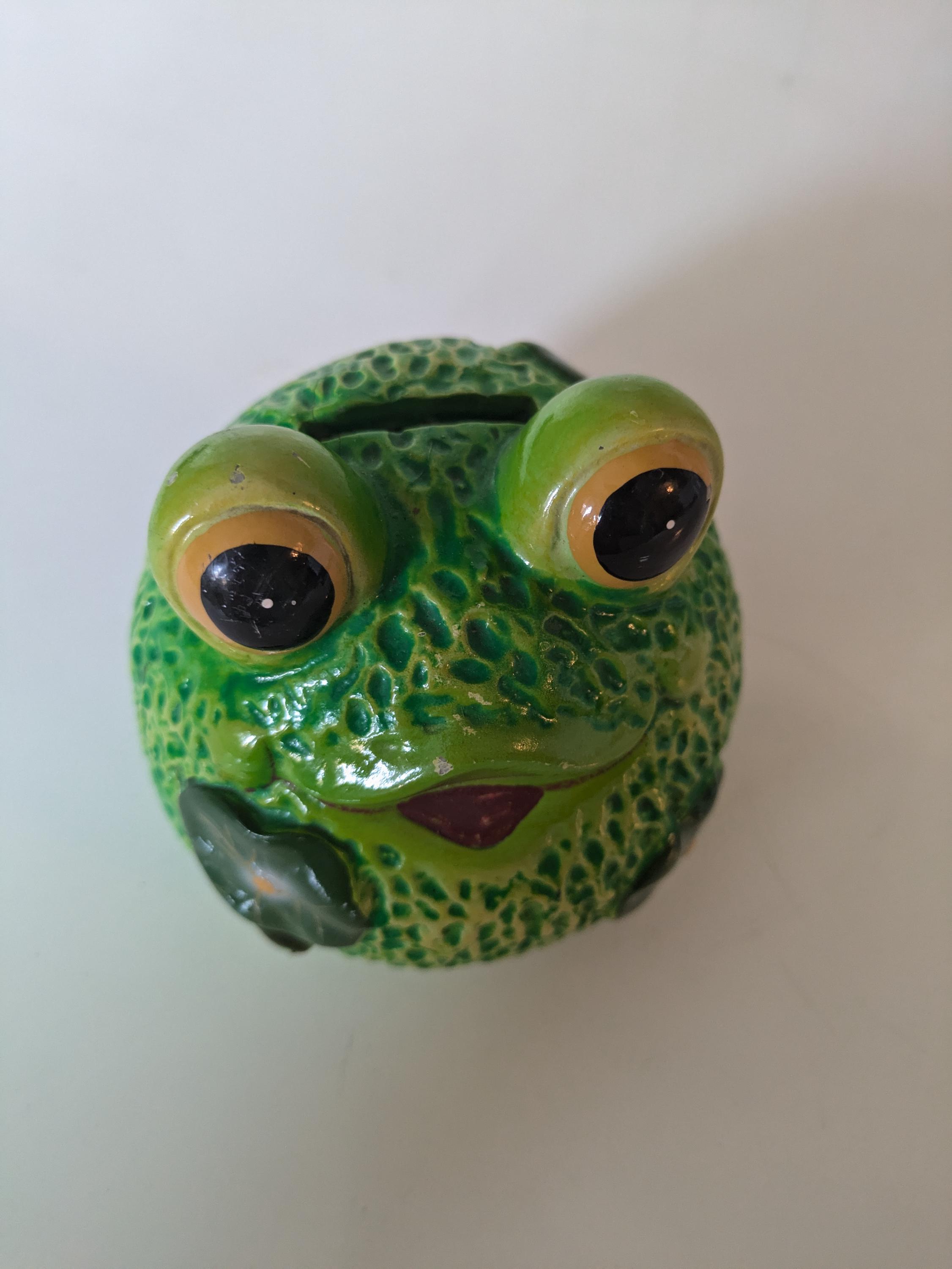Frog Money Box Ceramic Green - Etsy