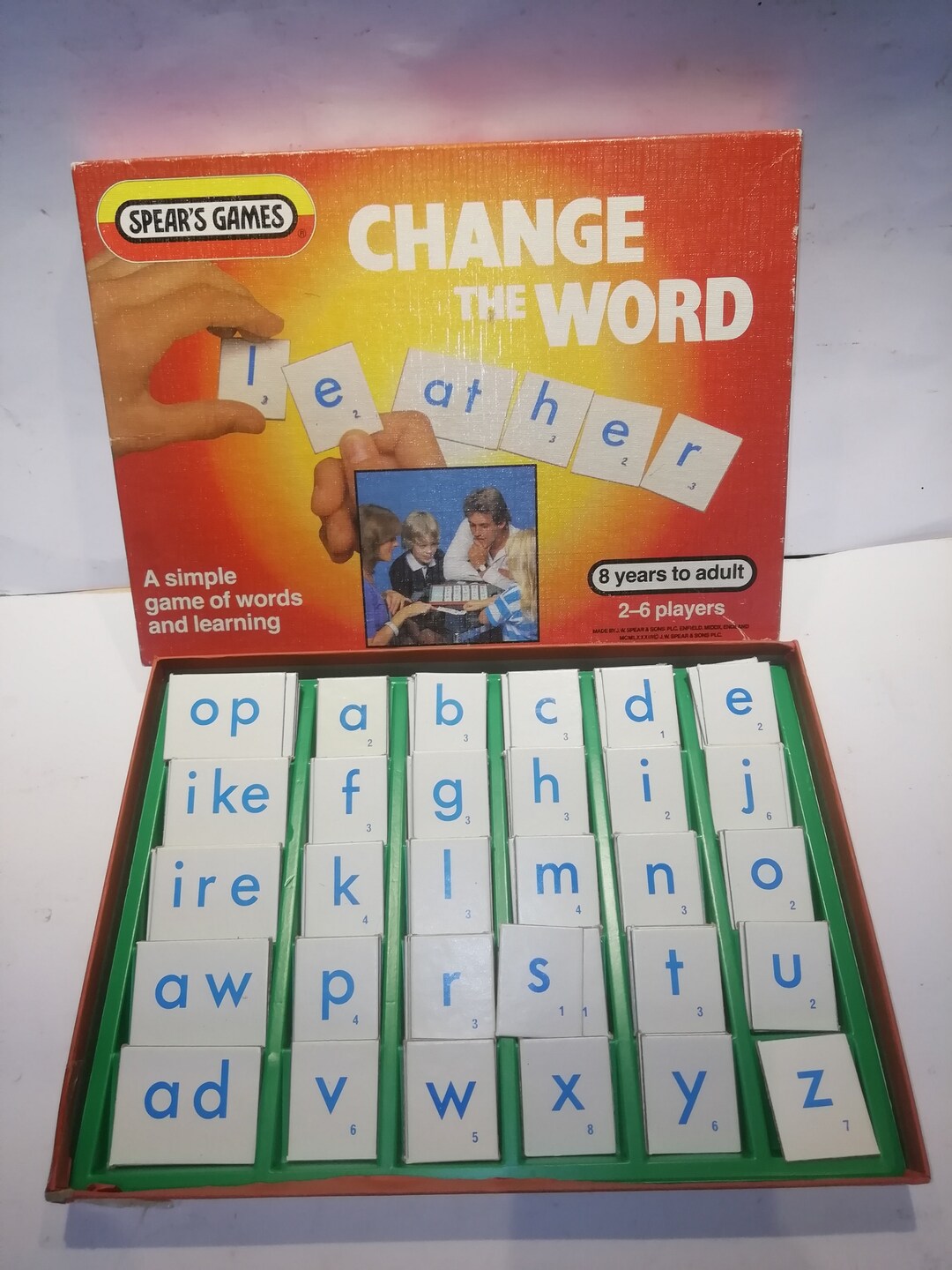 Vintage 1982 "change the Word" Board Game by Spears of England ...