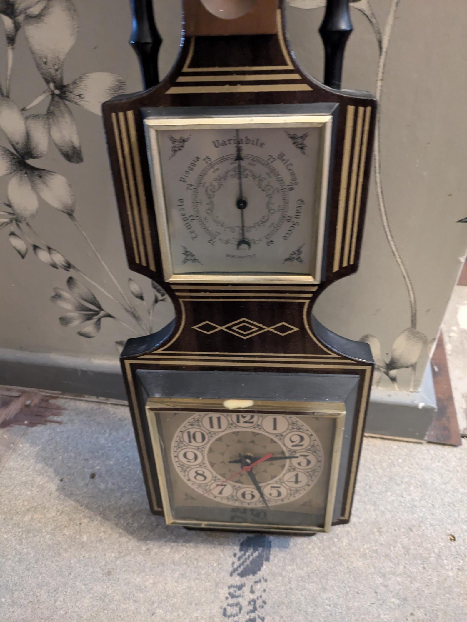 Vintage Banjo Type Wall Mounted Barometer, Thermometer, Hydrometer ...