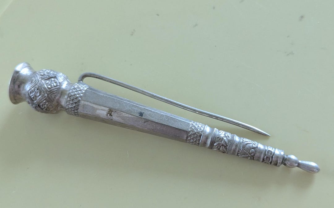 Antique Dutch Solid Silver Needle Sheath Victorian 5g - Etsy