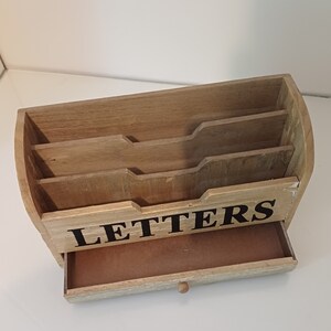 Shabby Chic Wooden Letter Rack With Draw - Etsy