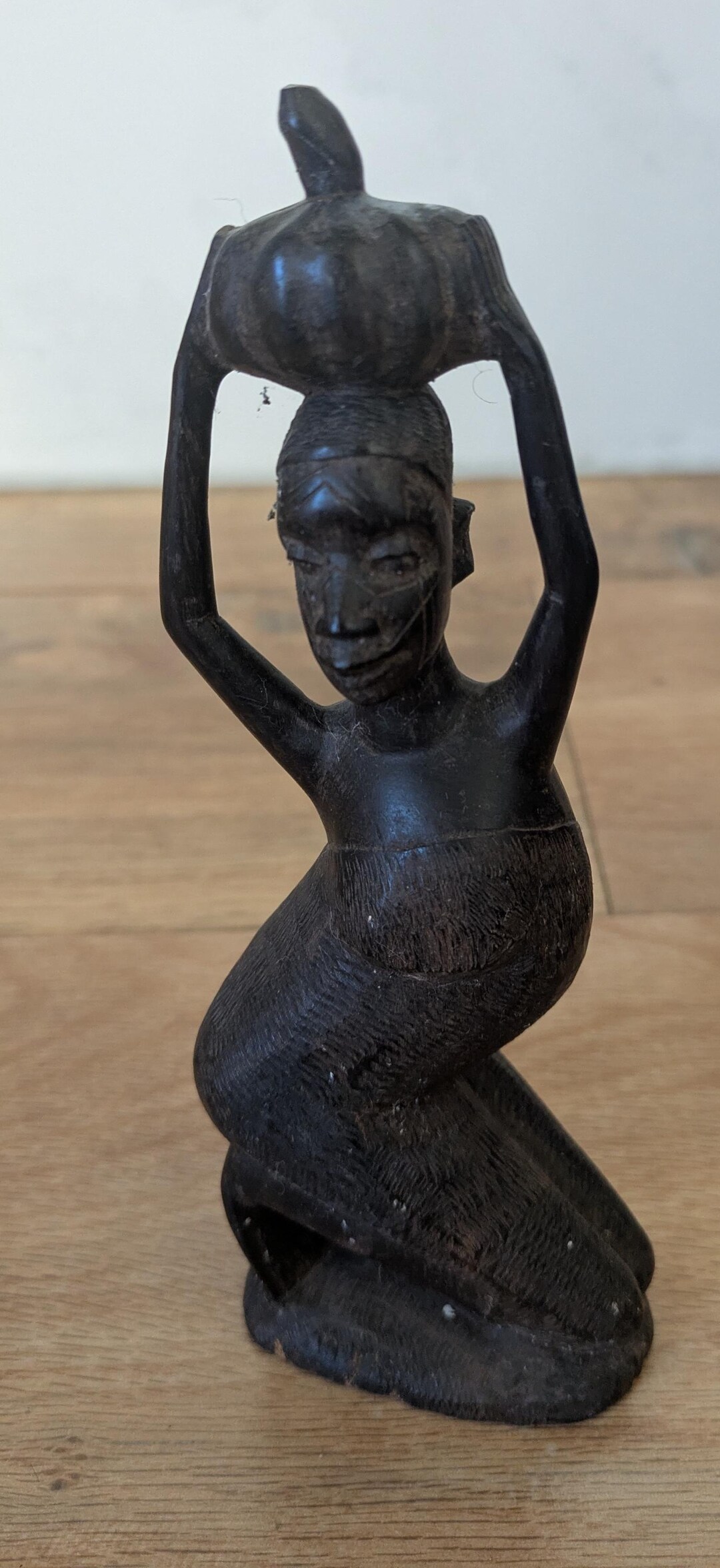Vintage Ebony Makonde " Woman With Basket," Circa:1970s - Etsy