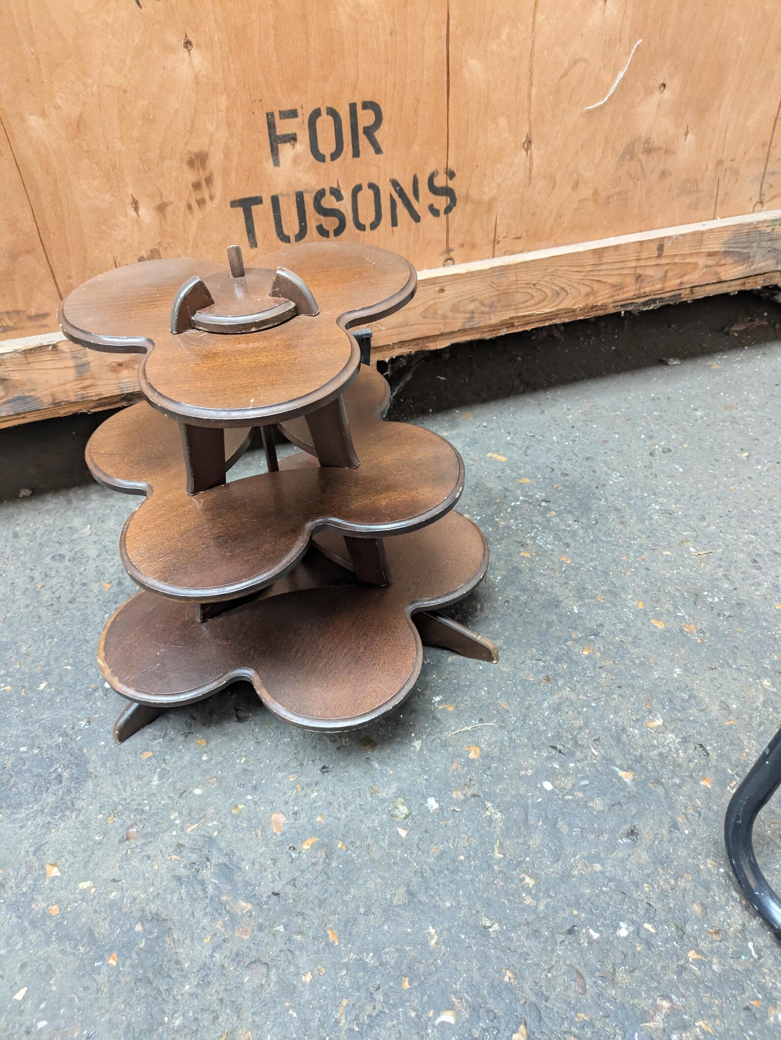 Vintage Hard Wood 3 Tier Display Stand, Interlocking - Etsy