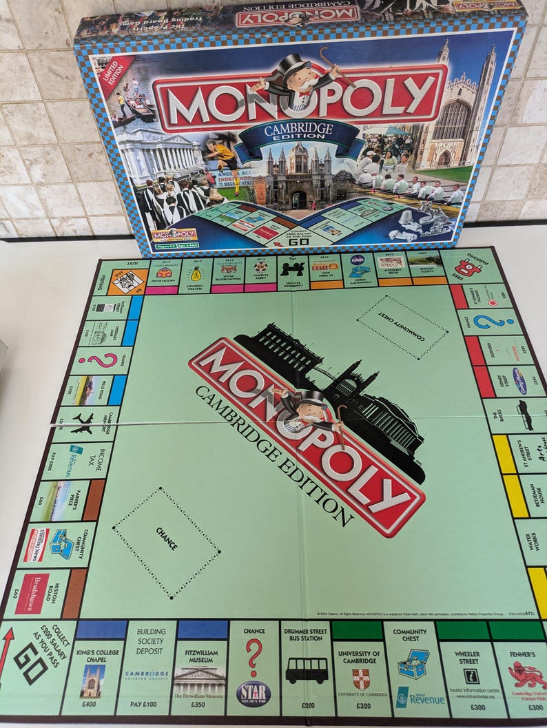 Monopoly Cambridge Edition Complete - Etsy