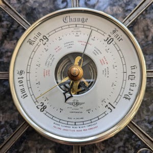 Vintage Circular Barometer Starburst by Shortland of England 9 ...