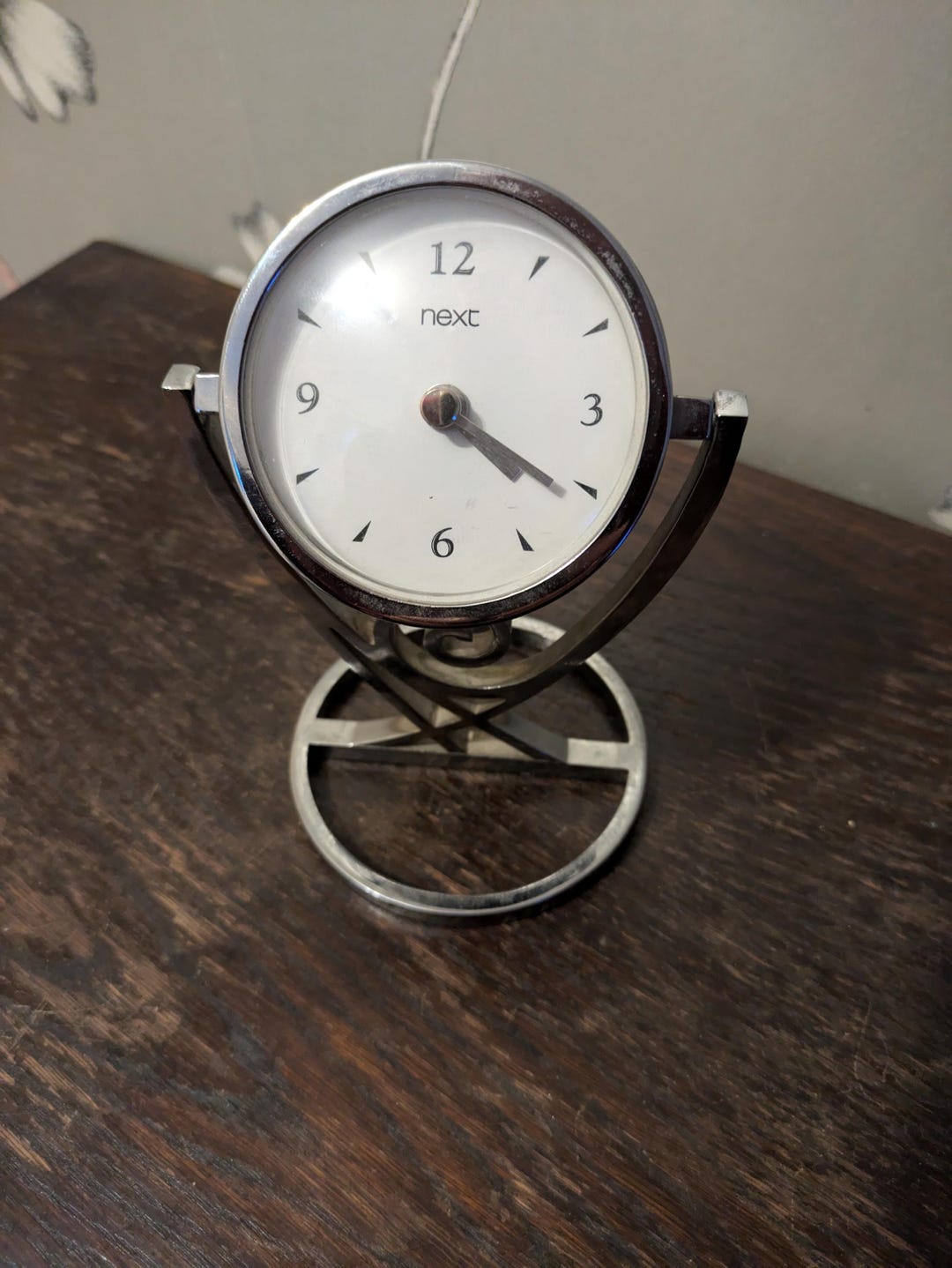 Vintage Next Chrome Plated Swivel Desk/mantel Quartz Clock. - Etsy