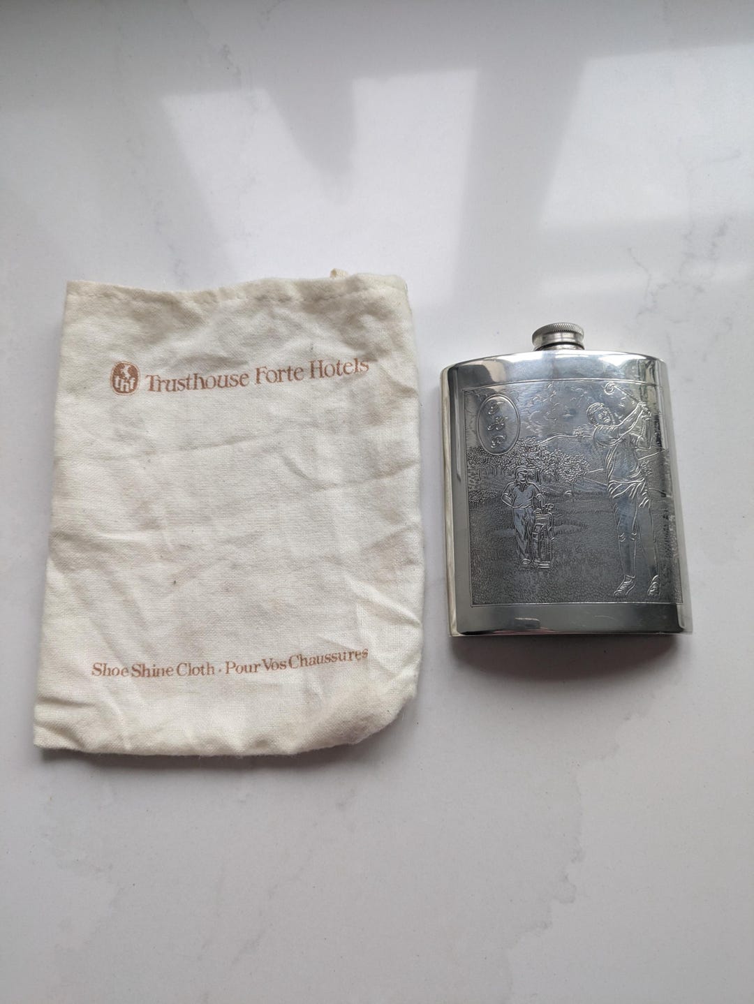 Vintage Golf Themed Hip Flask Circa 1980s Golf Themed Unused. Trust ...