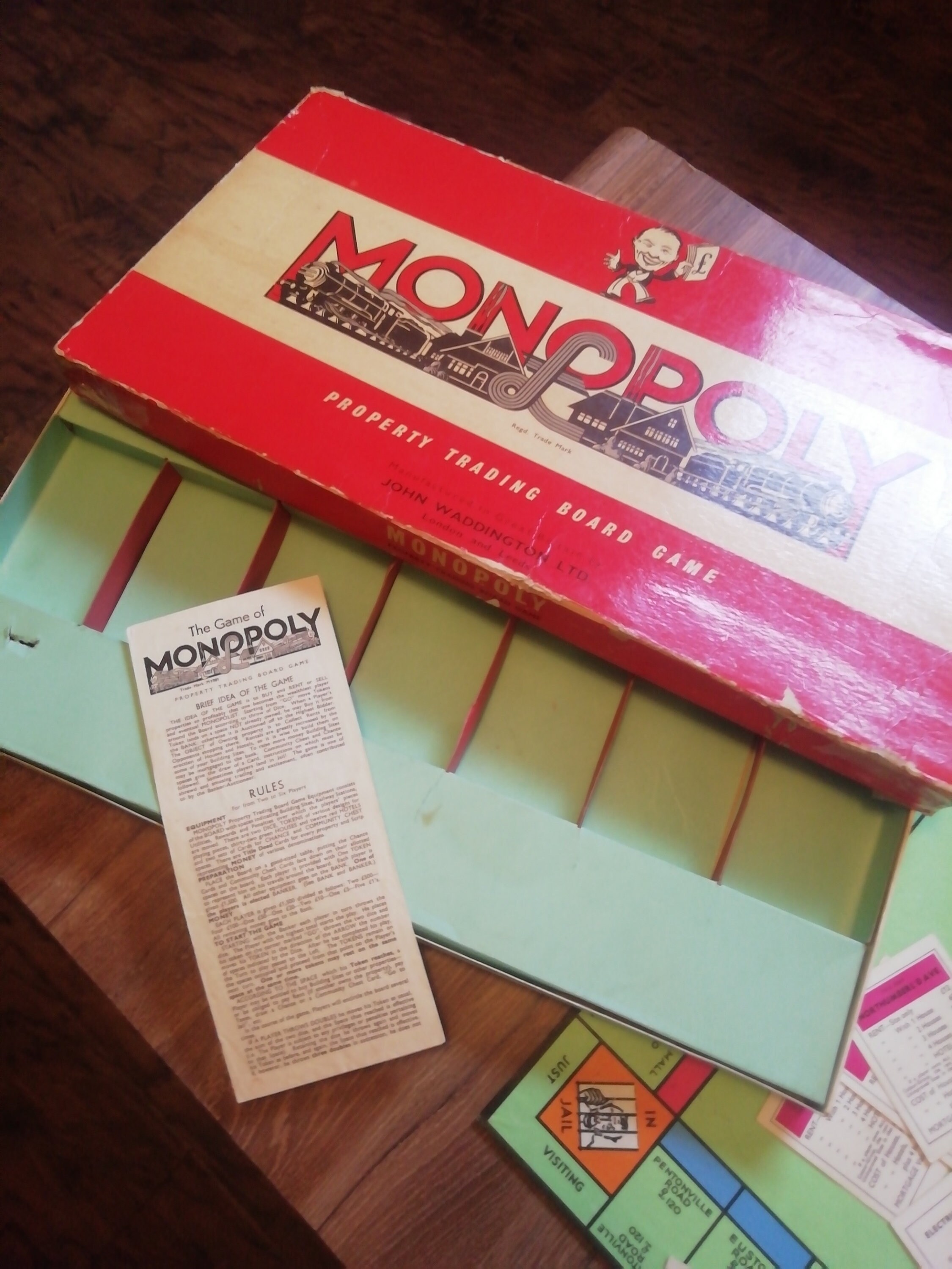 Vintage 1940s Monopoly war Time Edition Complete - Etsy UK