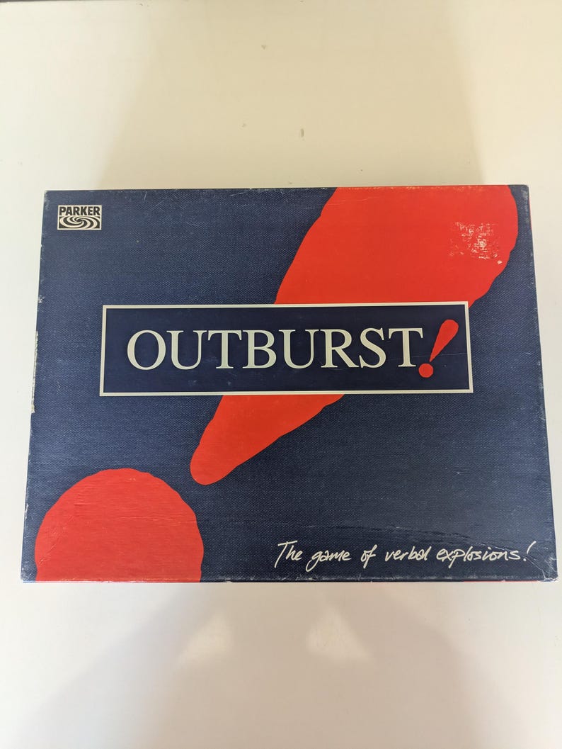 Vintage "outburst" Board Game 1993 by Parker Complete With Instructions ...