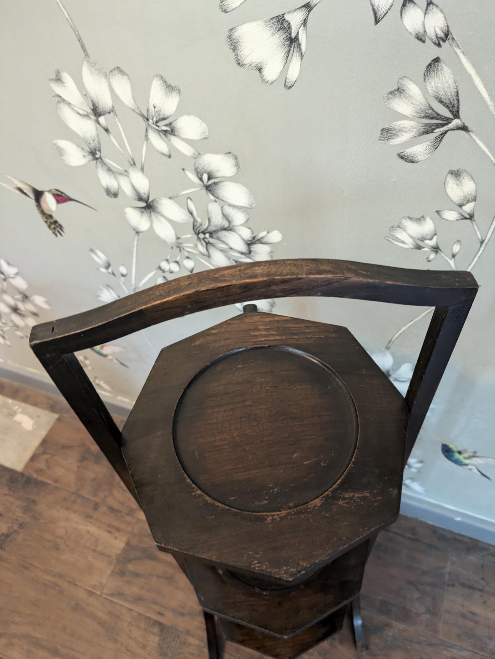 Antique Art Deco Solid Oak , Cake Stand 3 Tiered With Folding Shelves ...