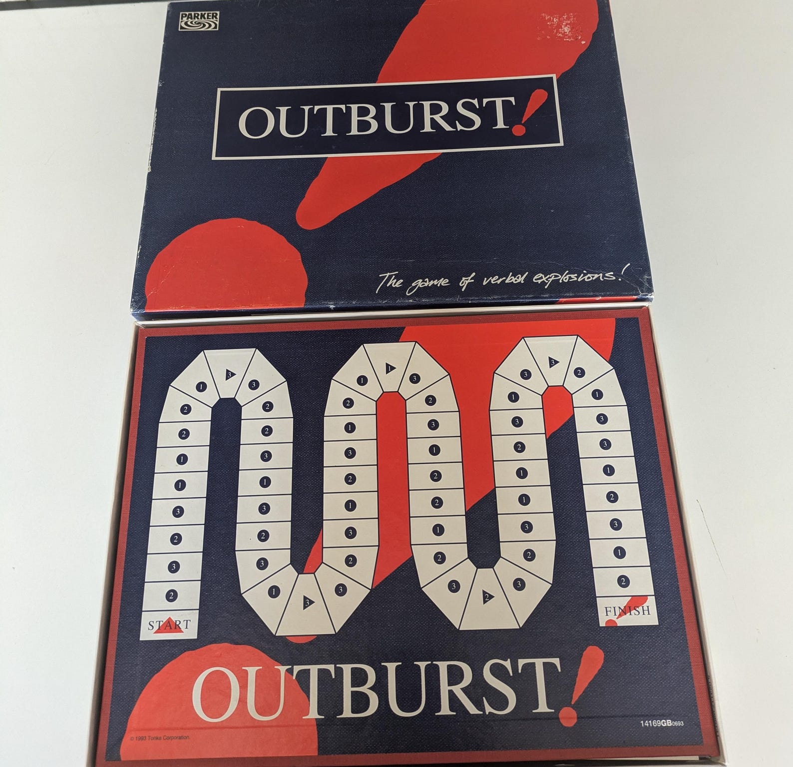 Vintage "outburst" Board Game 1993 by Parker Complete With Instructions ...