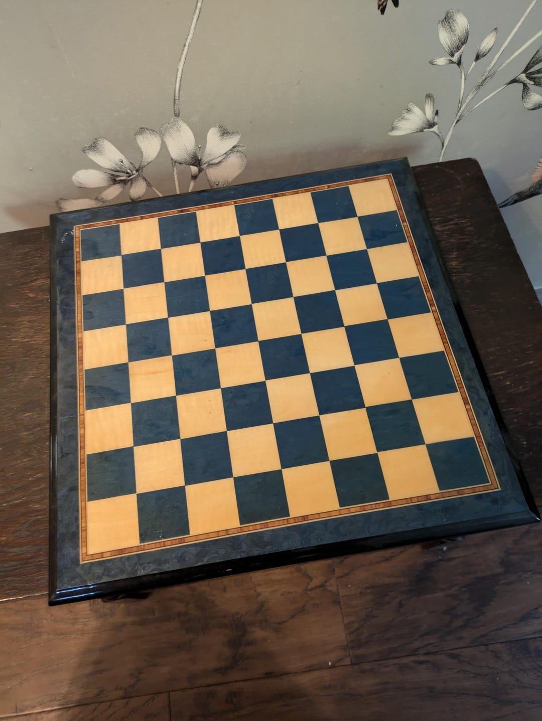 Vintage Wooden Inlay Chess Board Hand Made in Sorrento, Italy, Nice ...