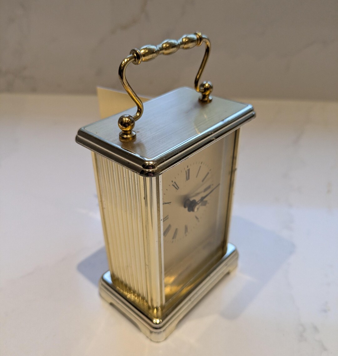 Vintage Acctim Gold Finish Carriage Mantel Clock - Etsy