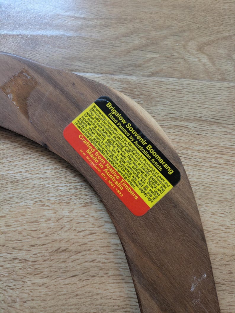 Vintage Original Australian Boomerang by Brigalow 14" - Etsy